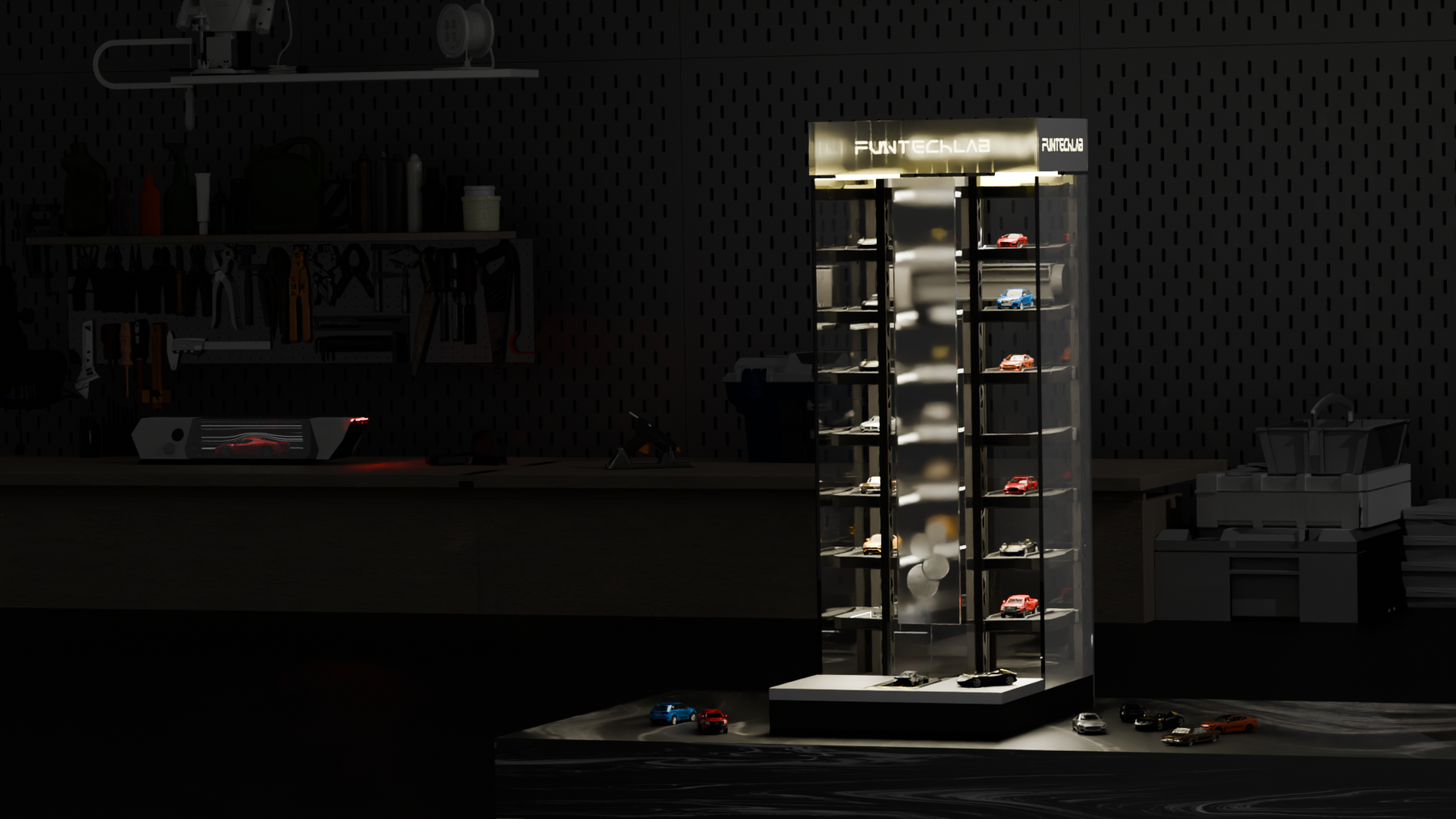 Fun-Tech-Lab| Desktop Wind Tunnel| Innovative Displays for Diecast Car